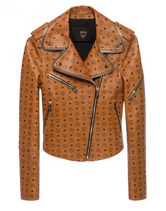 MCM Biker Jacket Women - Brown Leather