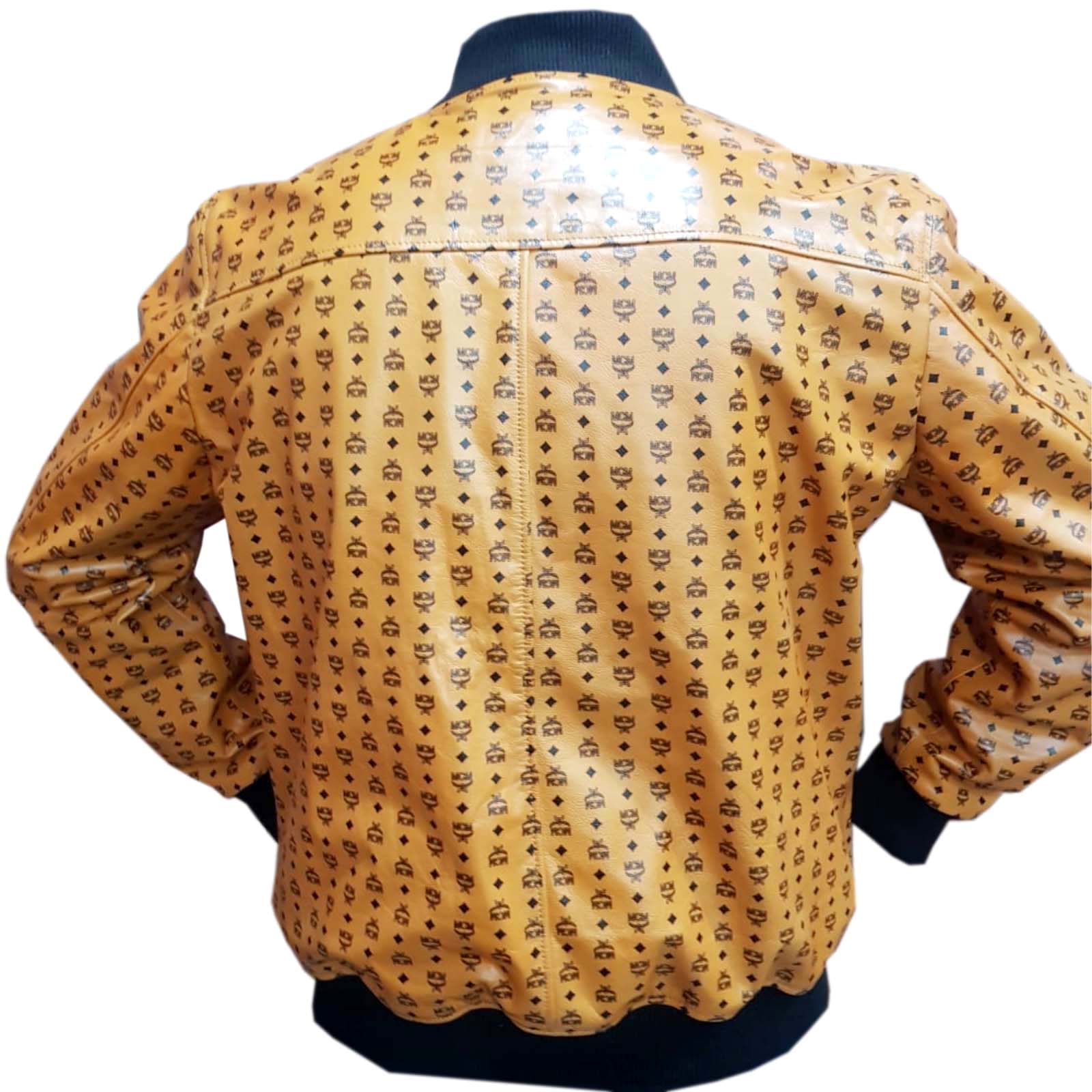 MCM Bomber Leather Jacket Brown - Men