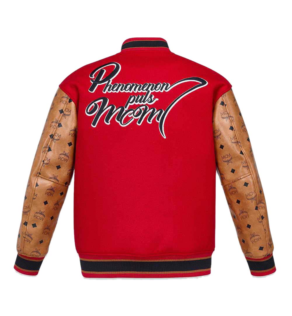 MCM Monogram Red PHENOMENON Varsity Jacket - 2Hit Store
